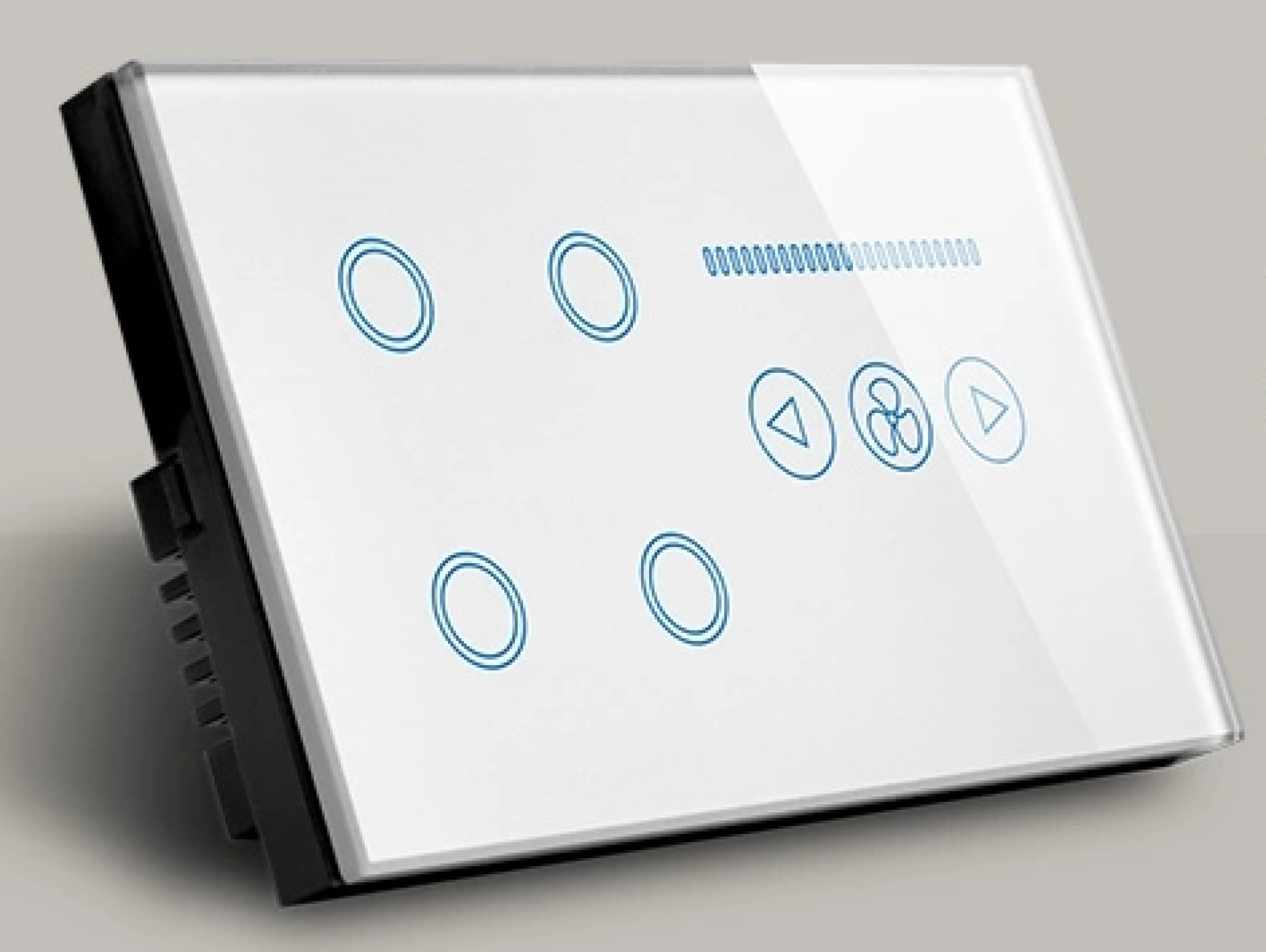Smart panel with 4 channel touch control and multi level fan control ...